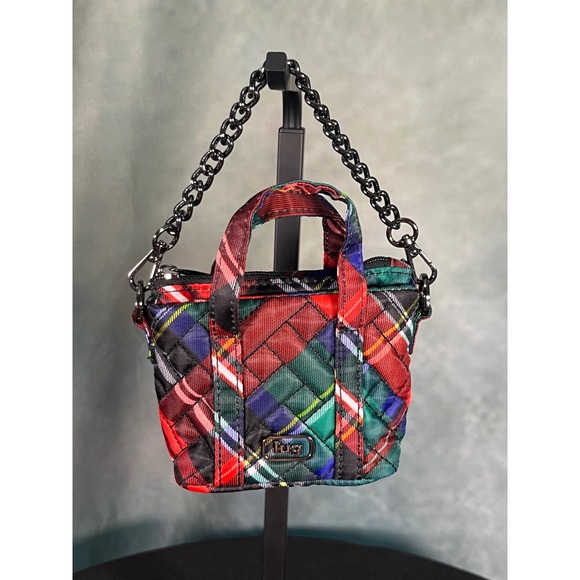 lug | Bags | Lug Gogo Mini Quilted Plaid Micro Tote Bag Charm Multi ...